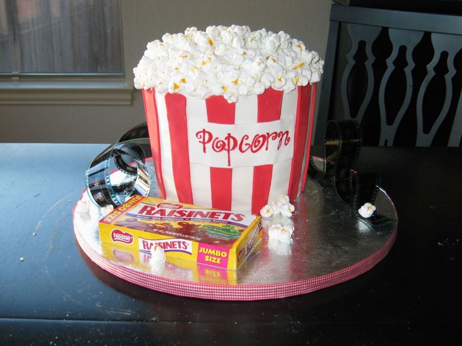 Popcorn Tub Birthday - CakeCentral.com