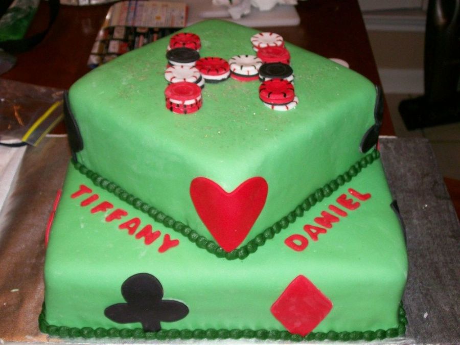Mmf Poker Themed Wedding Shower Cake - CakeCentral.com