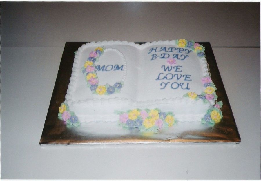 Book Birthday Cake With Flowers - CakeCentral.com