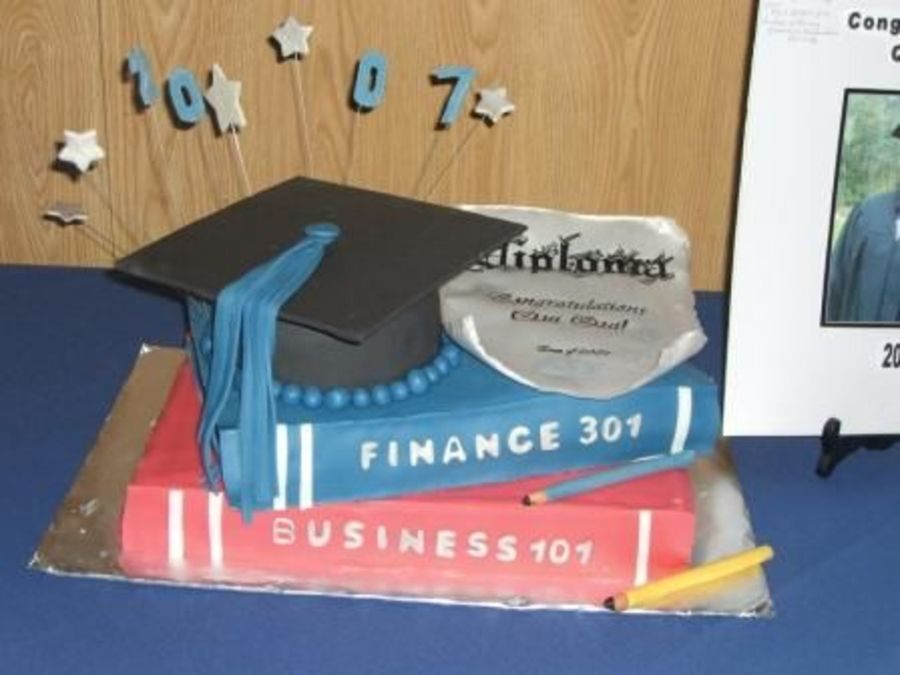 Book Grad Cake - CakeCentral.com