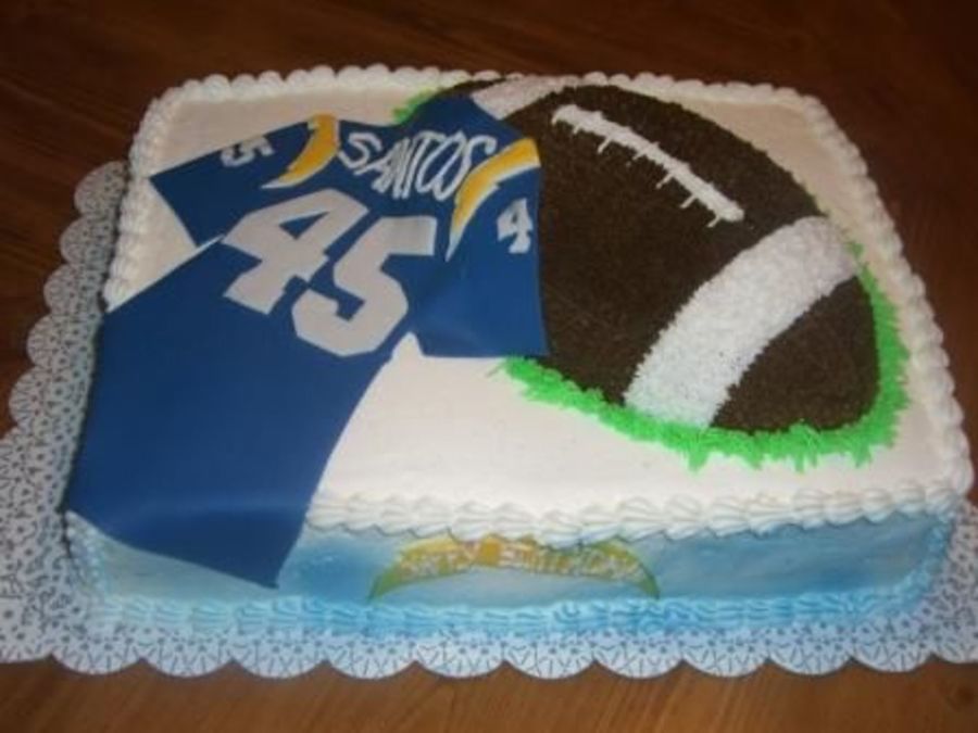 Chargers Football Birthday Cake - CakeCentral.com