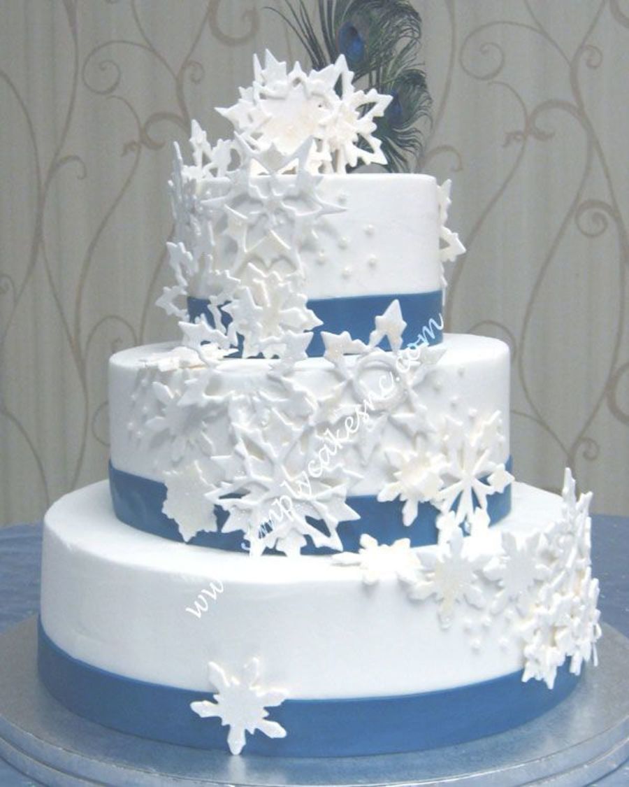 Snow Flake Wedding Cake - CakeCentral.com