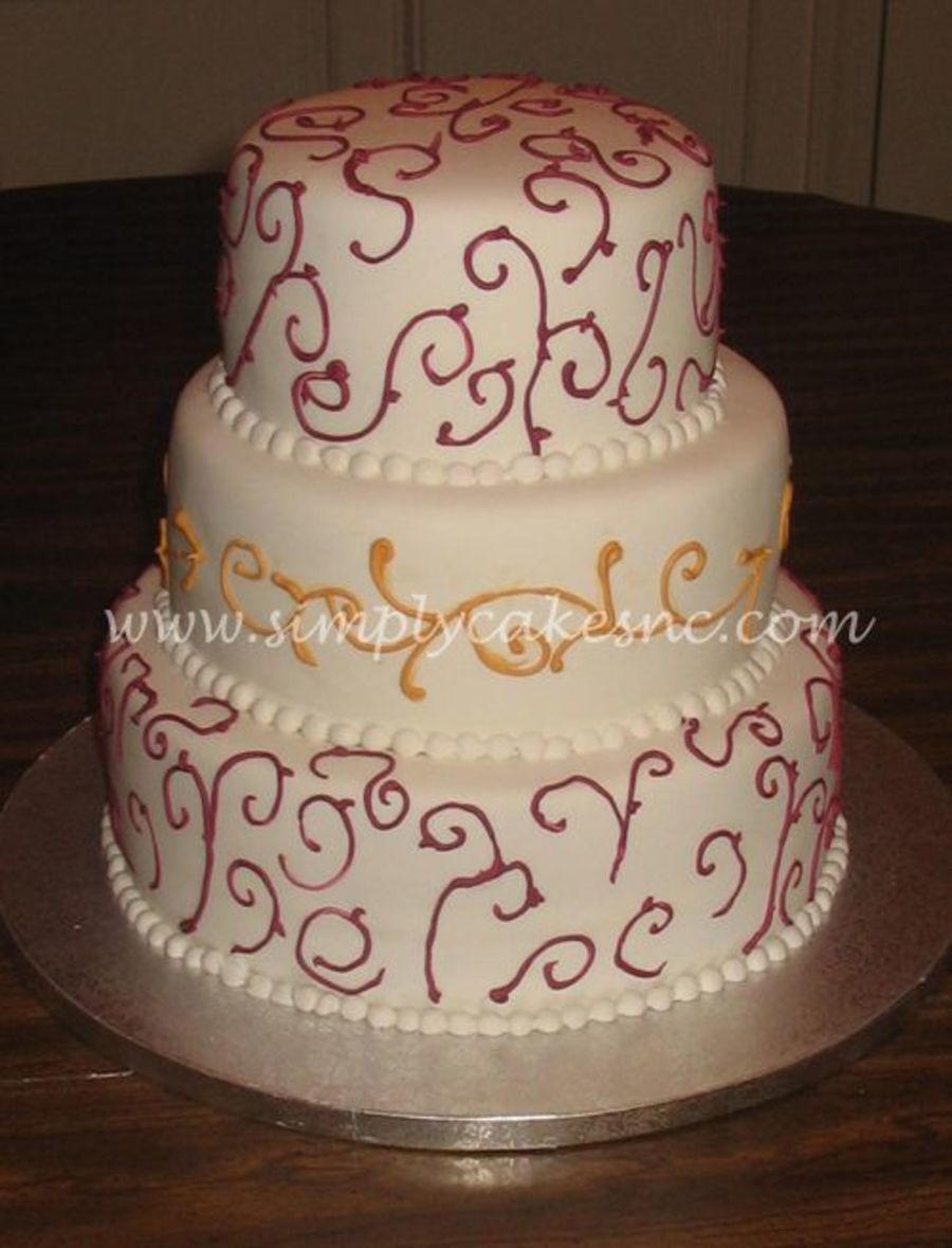 Simple Scroll Cake - CakeCentral.com
