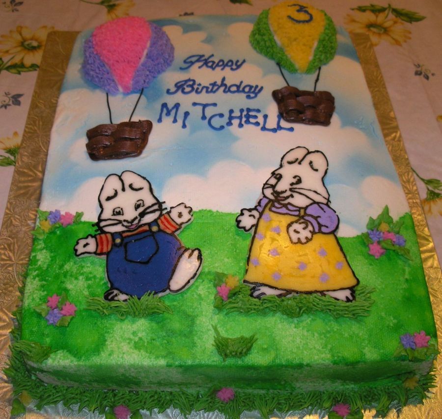 Max And Ruby With Hot Air Balloons - CakeCentral.com