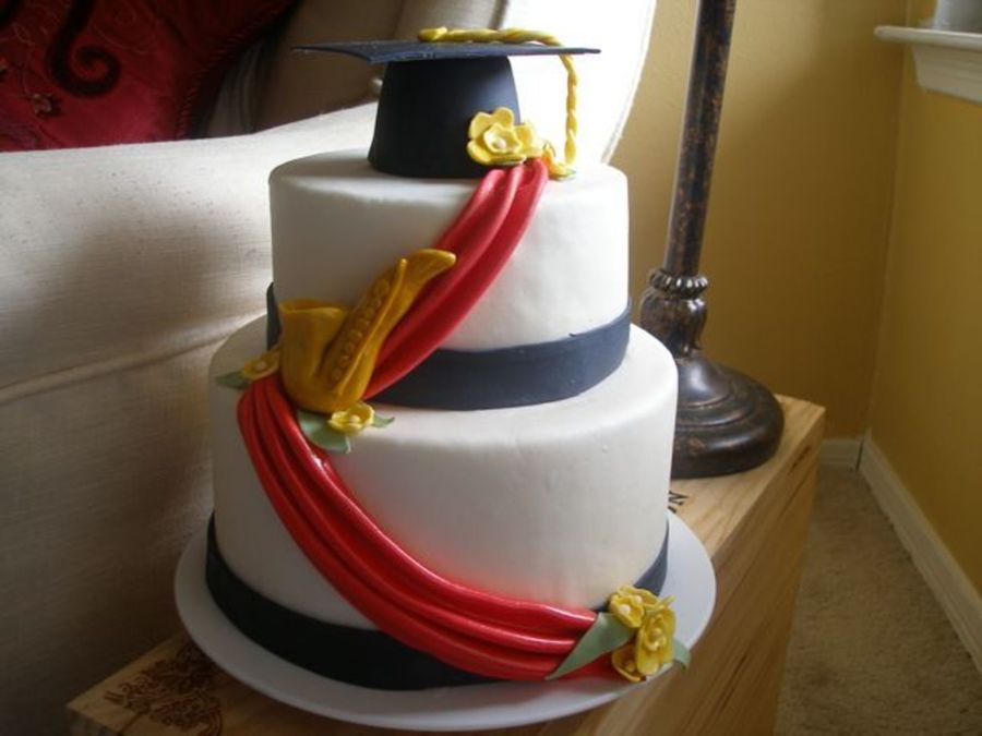 Red And Black Graduation - CakeCentral.com