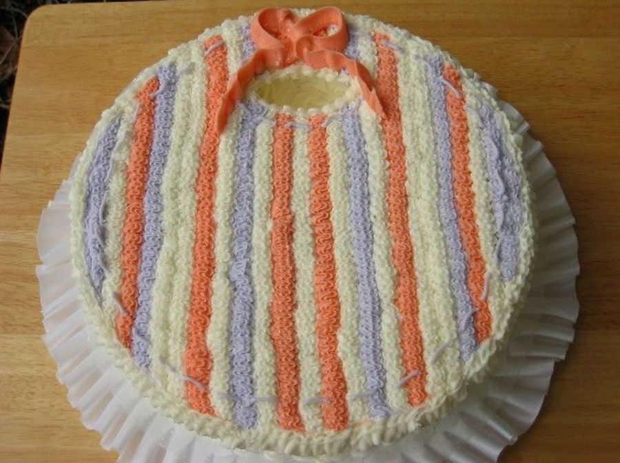 Baby Bib Baby Shower Cake - CakeCentral.com