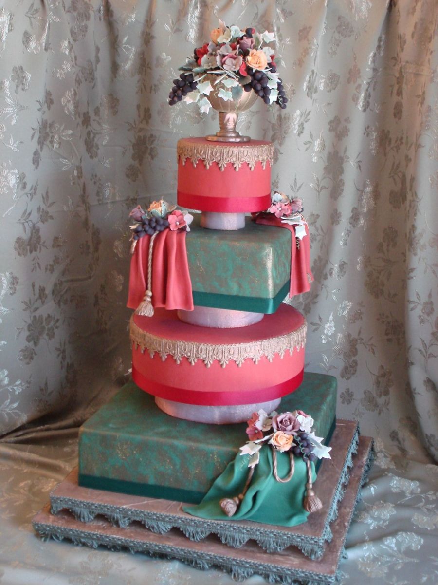 Tuscan-Themed Wedding Cake - CakeCentral.com