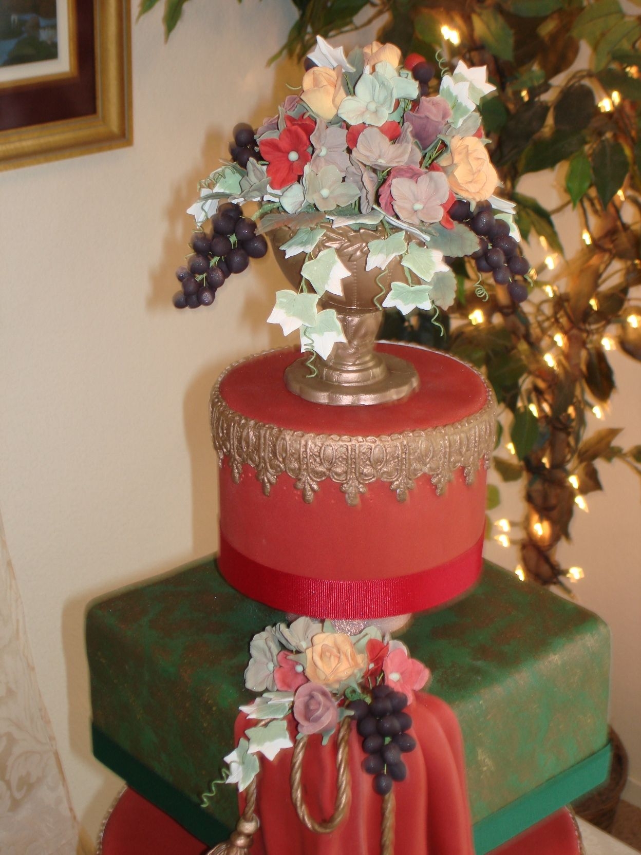Tuscan-Themed Wedding Cake - CakeCentral.com