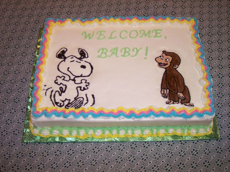 Curious George And Snoopy - CakeCentral.com