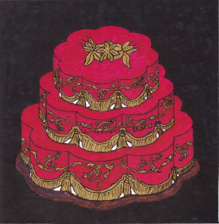 French Embroidery Cake - CakeCentral.com