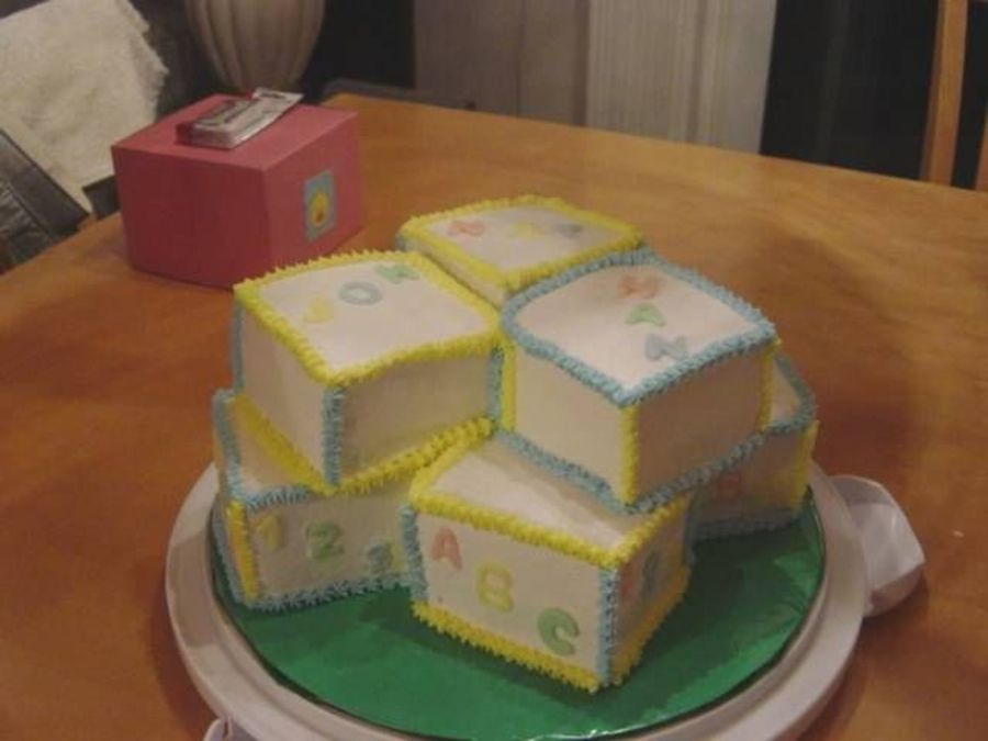 Baby Blocks Birthday Cake - CakeCentral.com
