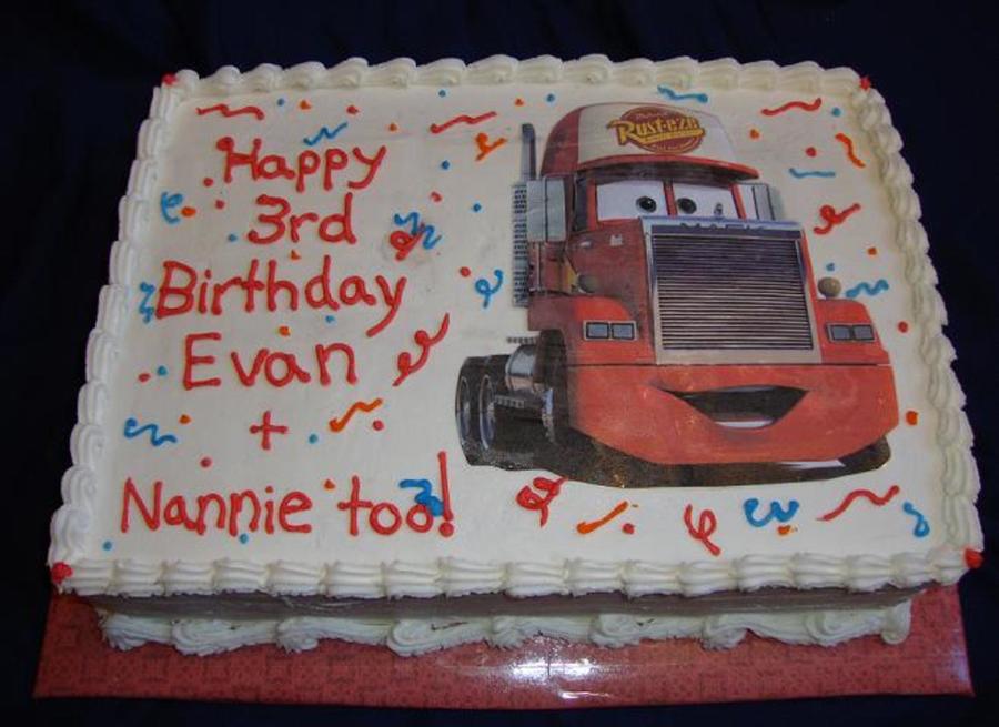 Cars Mack Transport Truck - CakeCentral.com