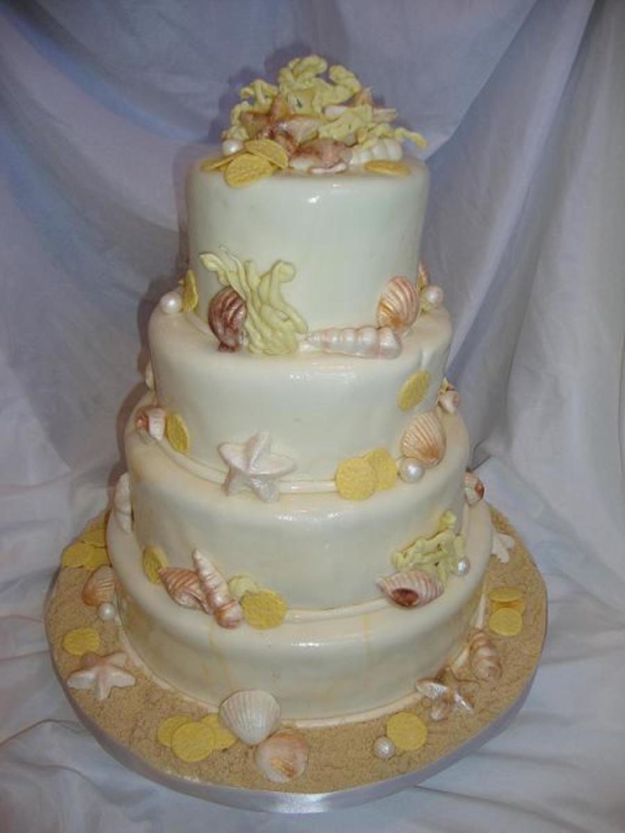 Seashell Beach Wedding - CakeCentral.com