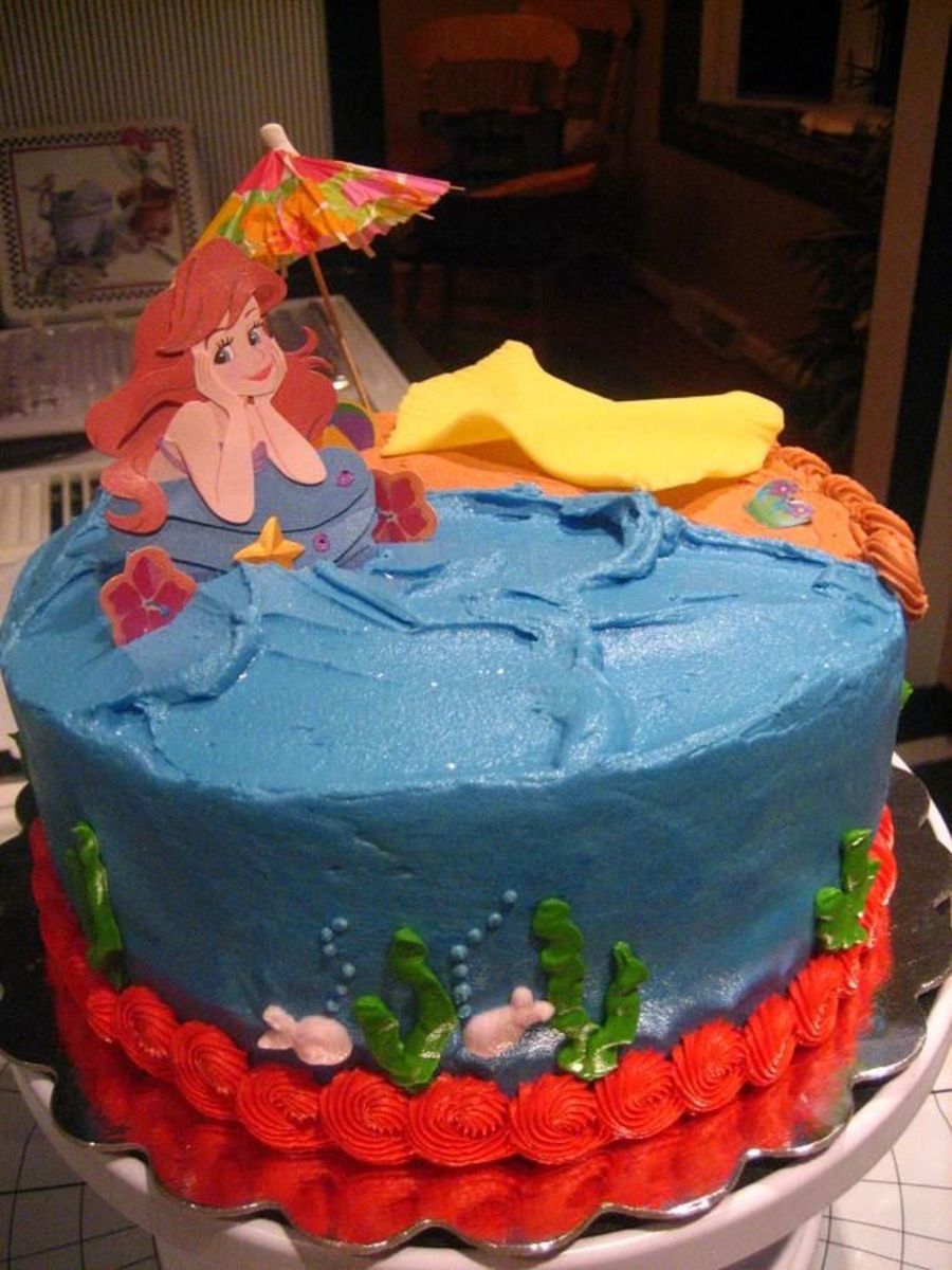 2 Of 3 Graduation Cake - The Little Mermaid - CakeCentral.com