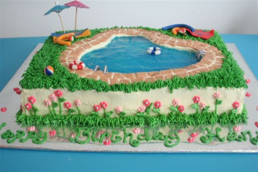 Swimming Pool Cake - CakeCentral.com