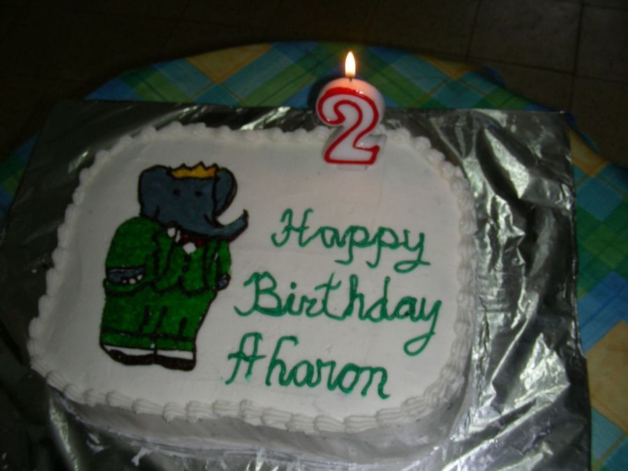 Babar Sheet Cake - CakeCentral.com