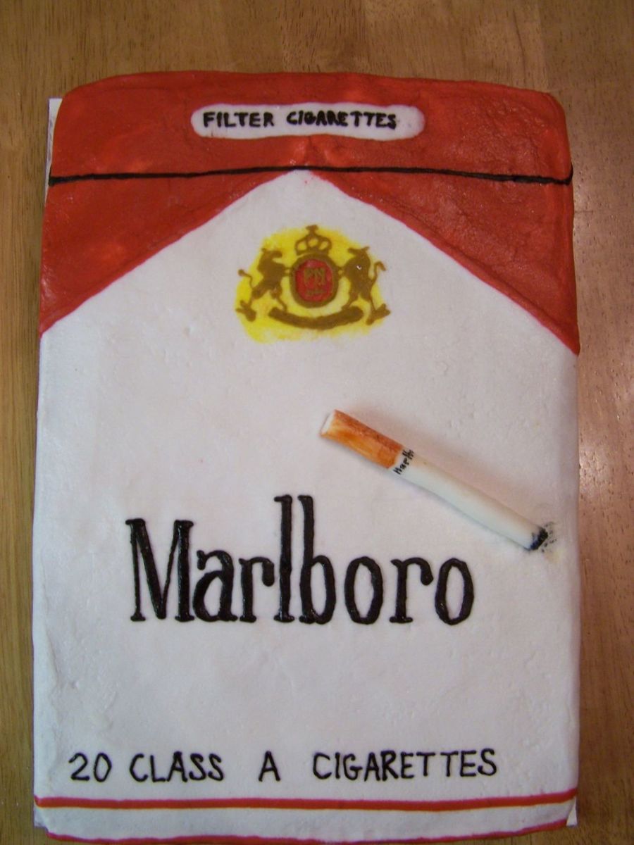Marlboro Cigarette Cake - CakeCentral.com