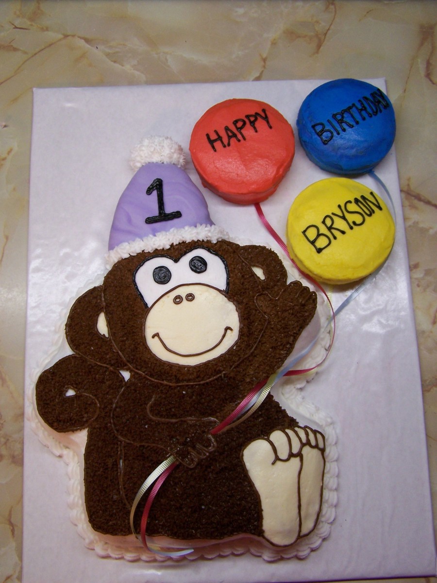 Monkey With Balloons - CakeCentral.com
