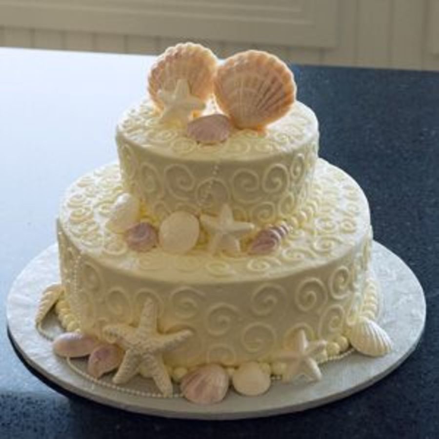 Seashell Wedding Cake - CakeCentral.com