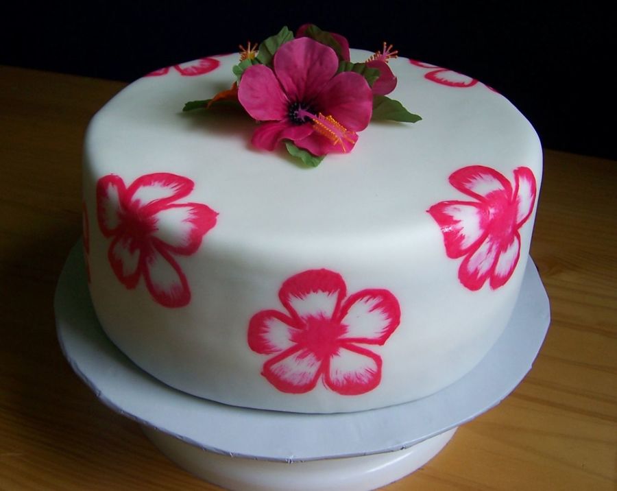 Hibiscus Cake - CakeCentral.com