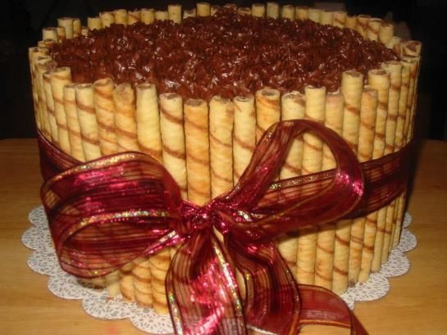 Pirouline Cake - CakeCentral.com