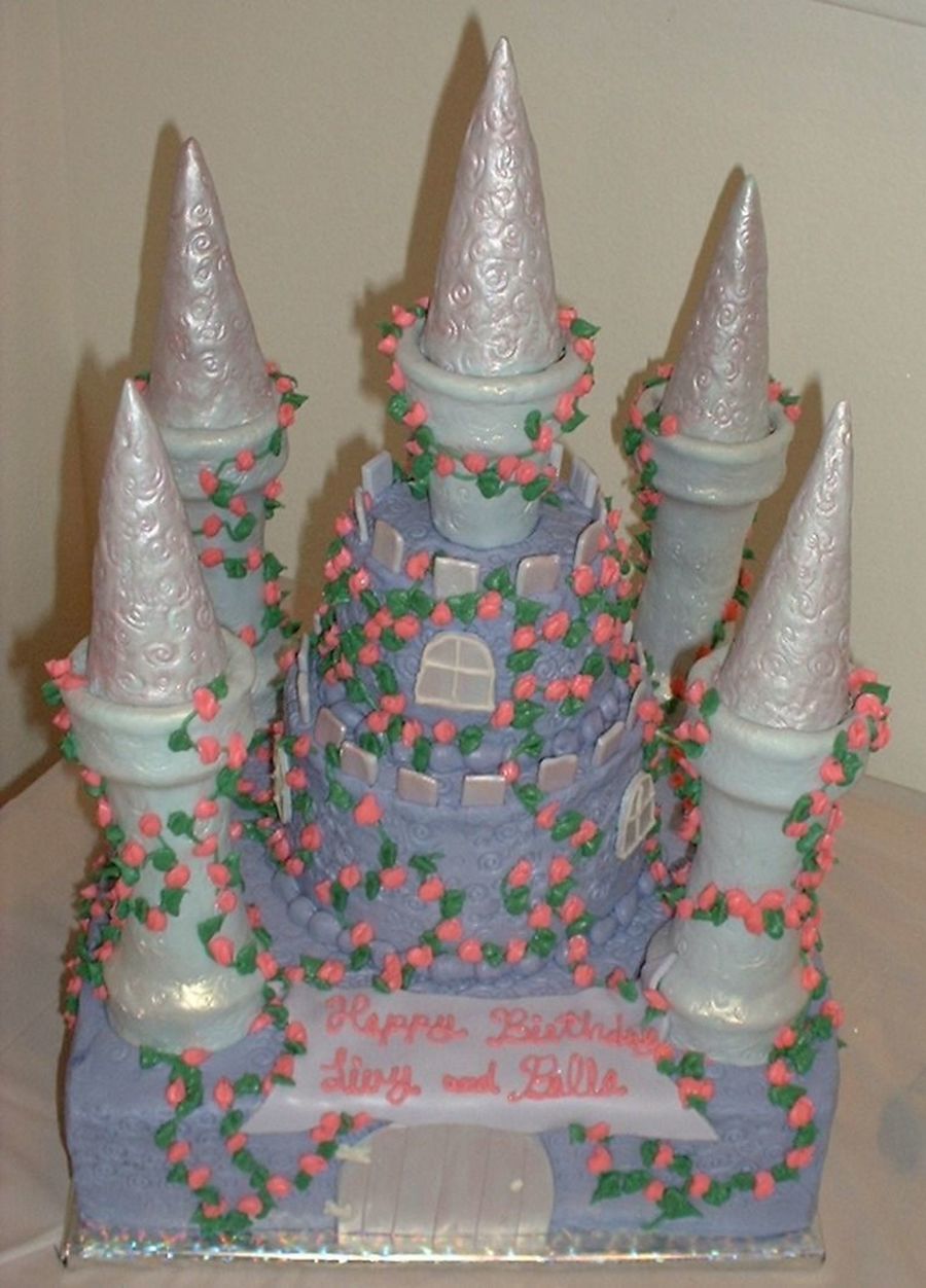 Purple Castle Cake - CakeCentral.com