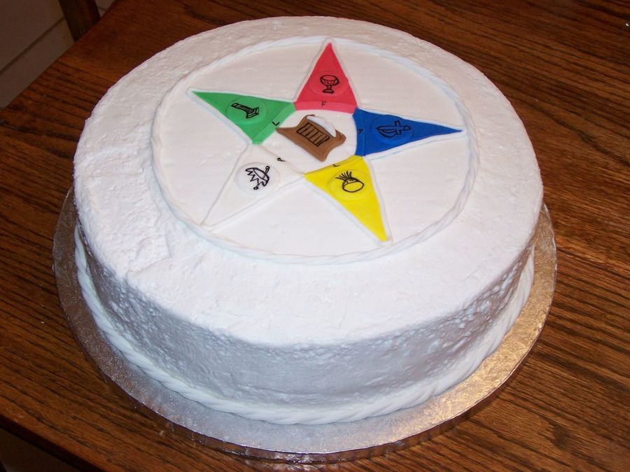 Eastern Star Ceremony Cake - CakeCentral.com