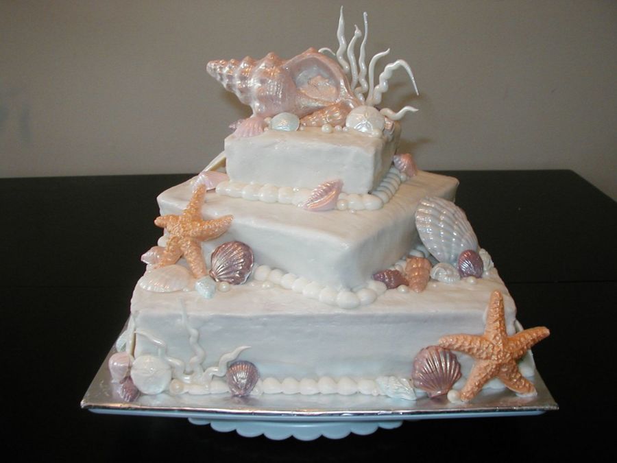 Seashell Birthday Cake - CakeCentral.com