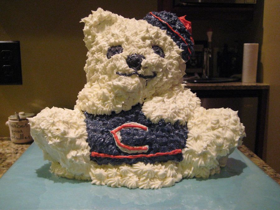 Chicago Bear Baby Shower Cake - CakeCentral.com