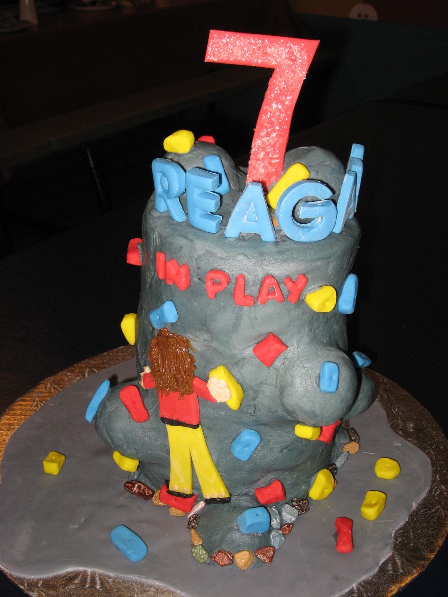Rock Climbing Wall Cake - CakeCentral.com
