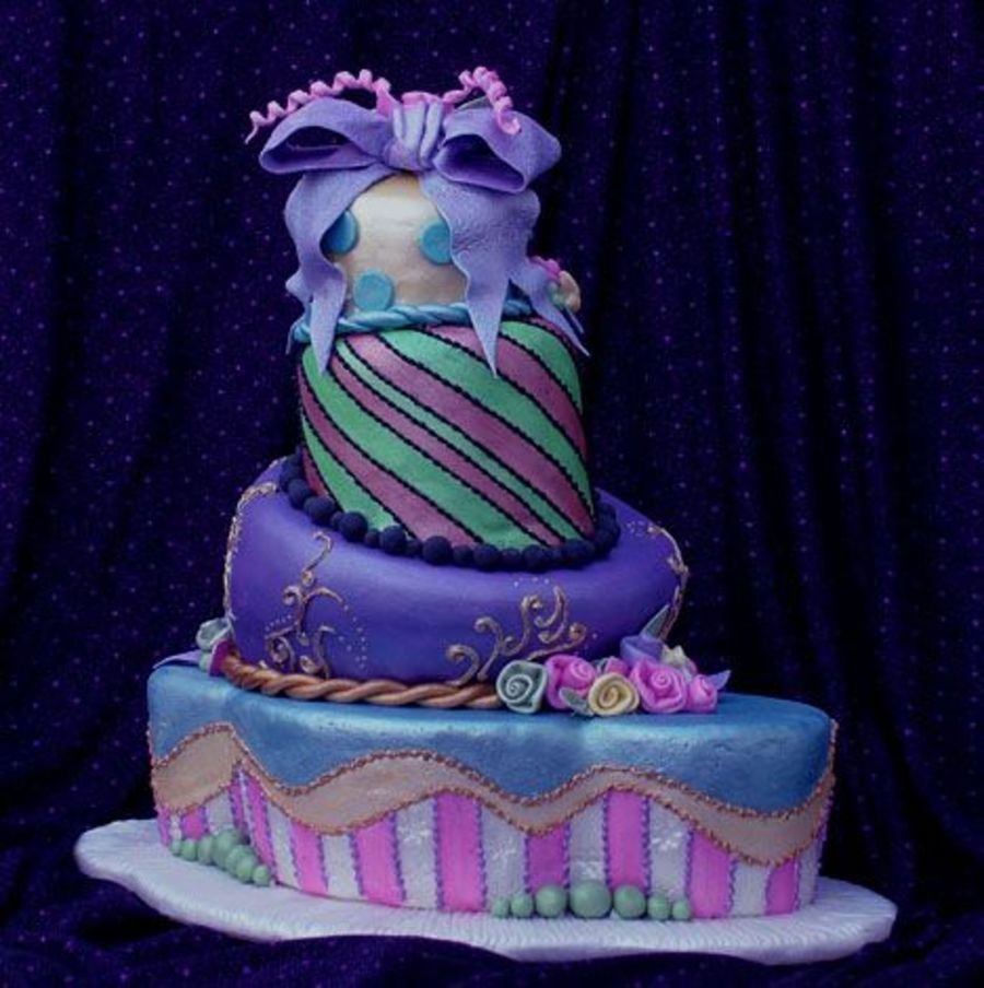 Whimsical Rose Cake - CakeCentral.com