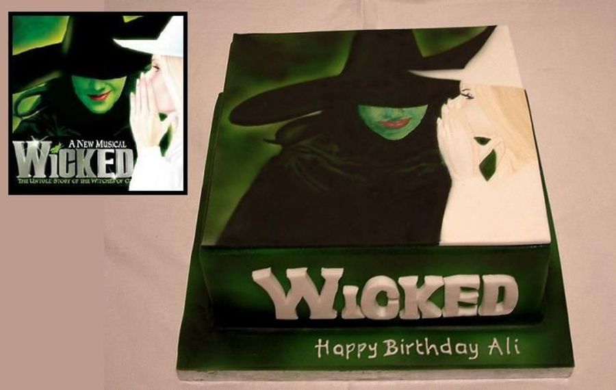 Wicked The Musical Birthday Cake - CakeCentral.com
