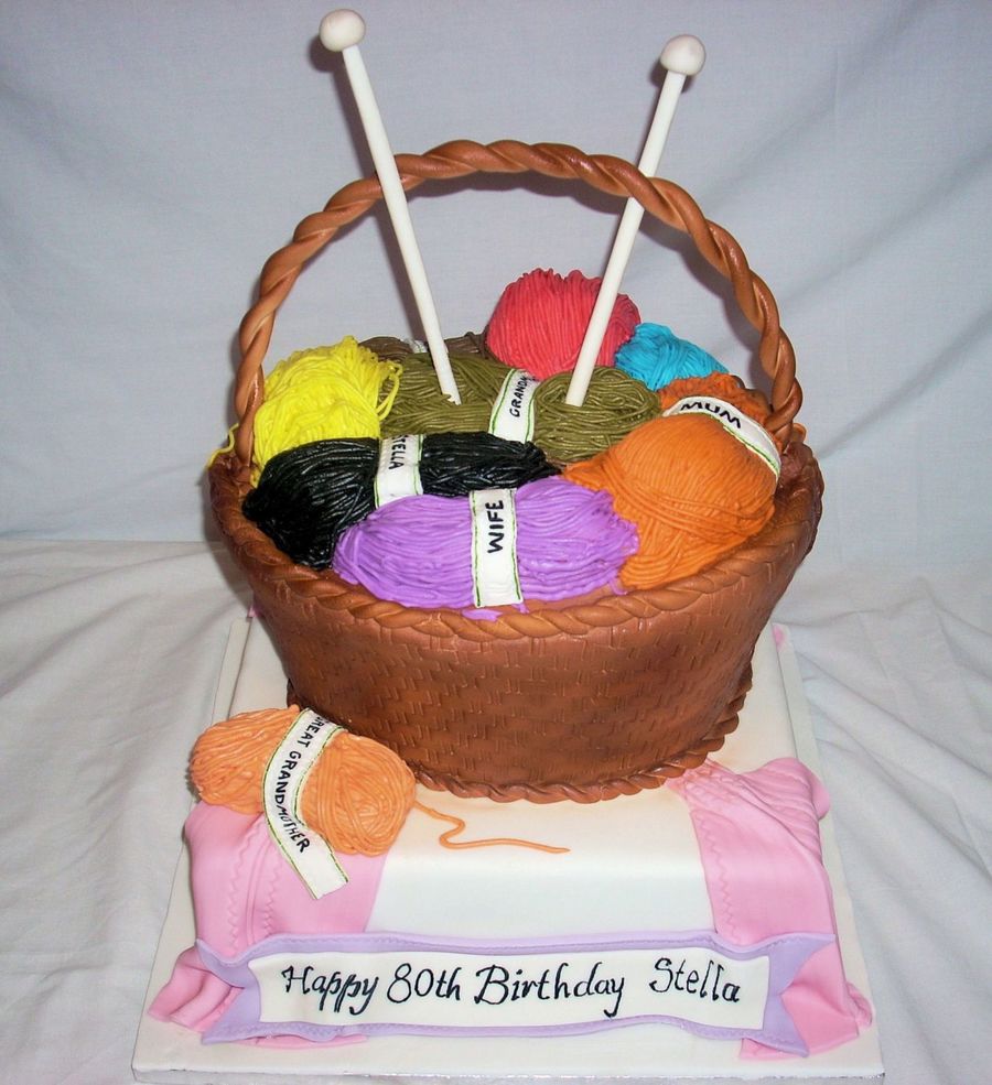 Knitting Birthday Cake - CakeCentral.com