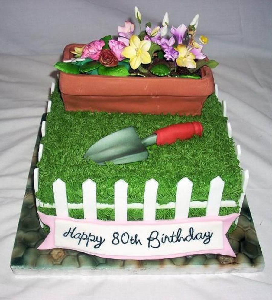 Garden Birthday Cake - CakeCentral.com