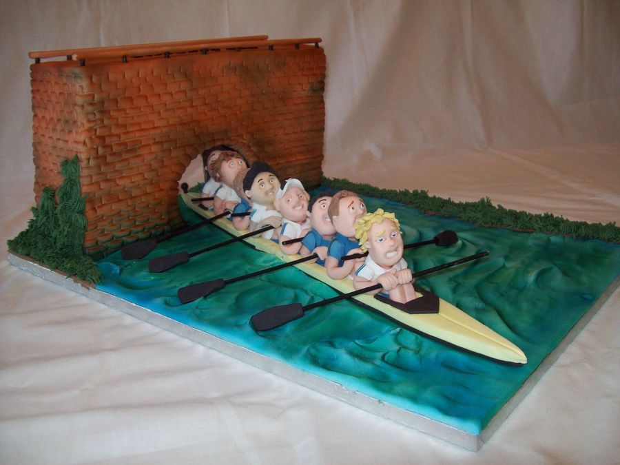 Rowing Boat & 8 Rowers - CakeCentral.com