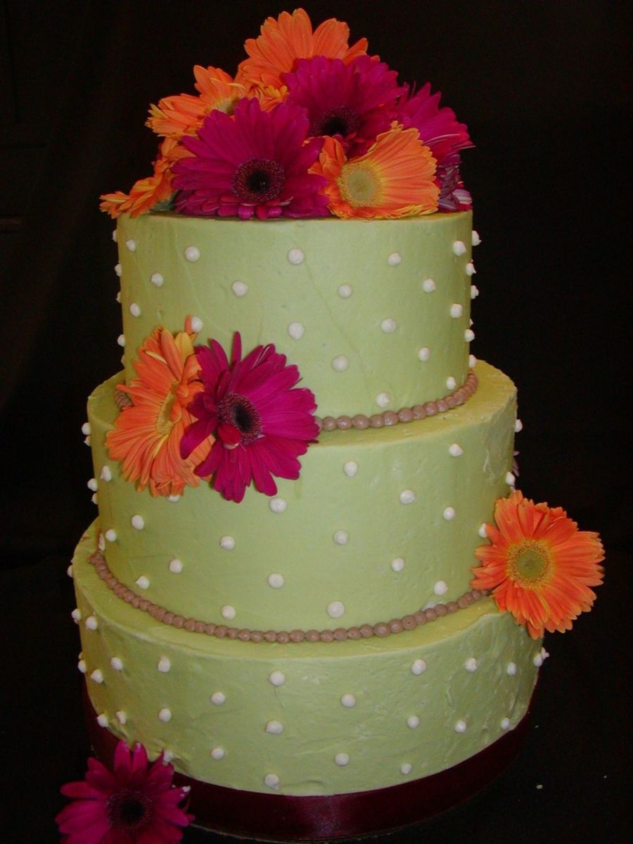 Green Buttercream Cake - CakeCentral.com