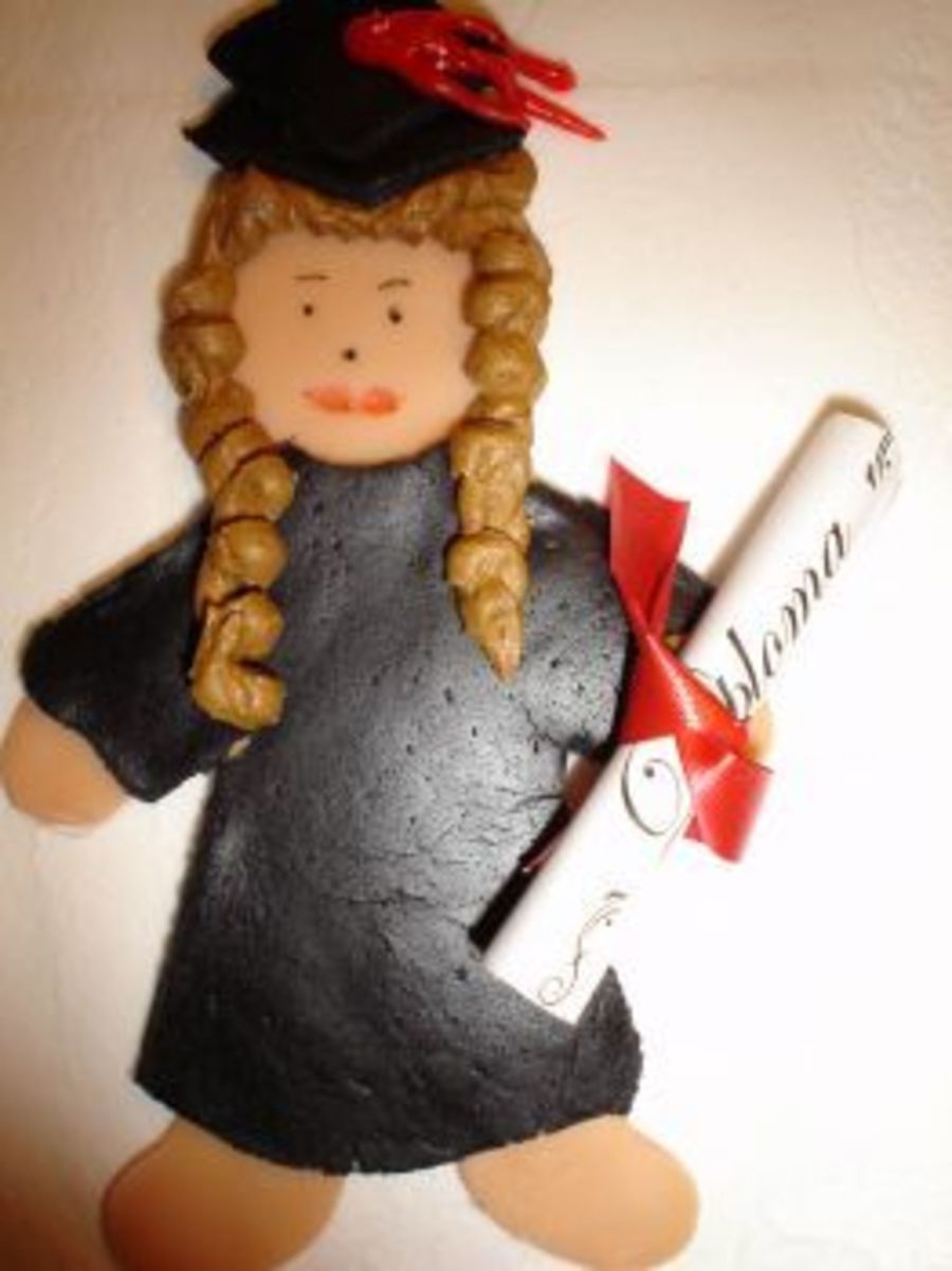 Fondant Paper Doll Graduate - CakeCentral.com