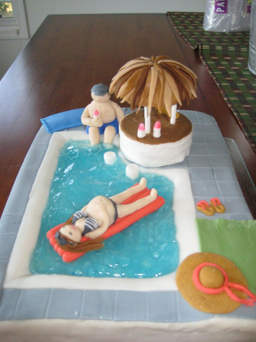 Baby Shower/pool Party Cake - CakeCentral.com