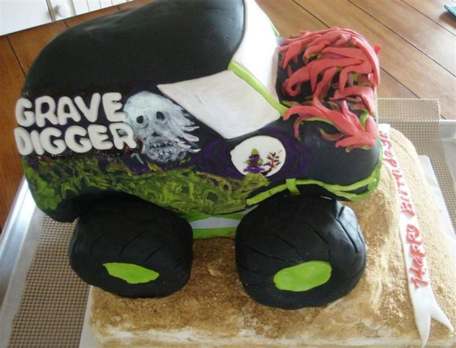 Grave Digger Birthday Cake - CakeCentral.com