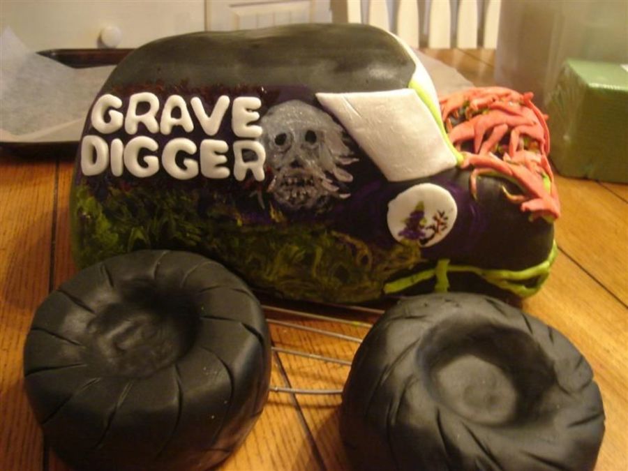Grave Digger Birthday Cake - CakeCentral.com