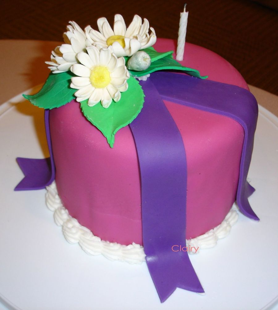 Colorful Daisy Cake - CakeCentral.com