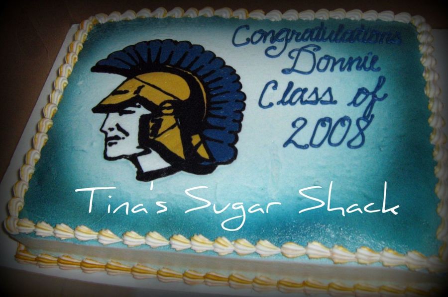 Spartan Head Sheet Cake - CakeCentral.com