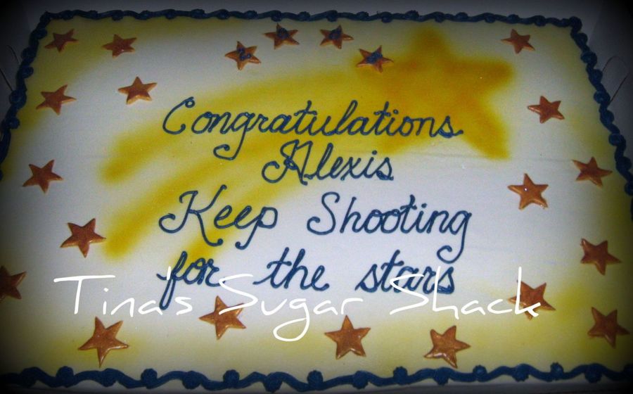 Shooting Star Sheetcake - CakeCentral.com
