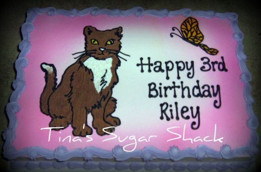 Cat Sheetcake - CakeCentral.com