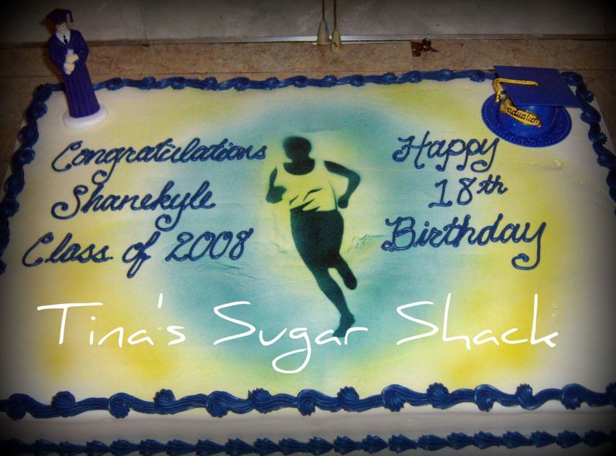 Cross Country Sheet Cake - CakeCentral.com