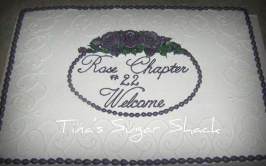 Purple Roses W/ Scrolls - CakeCentral.com
