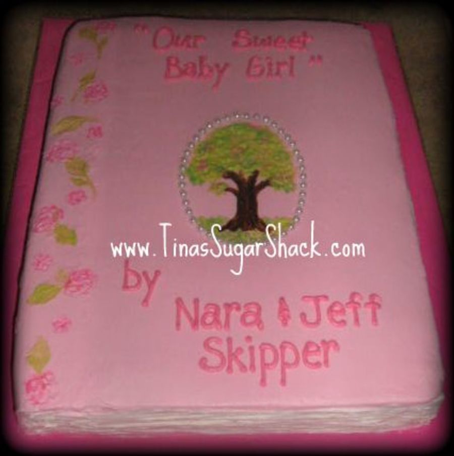 Pink Baby Book Cake - CakeCentral.com