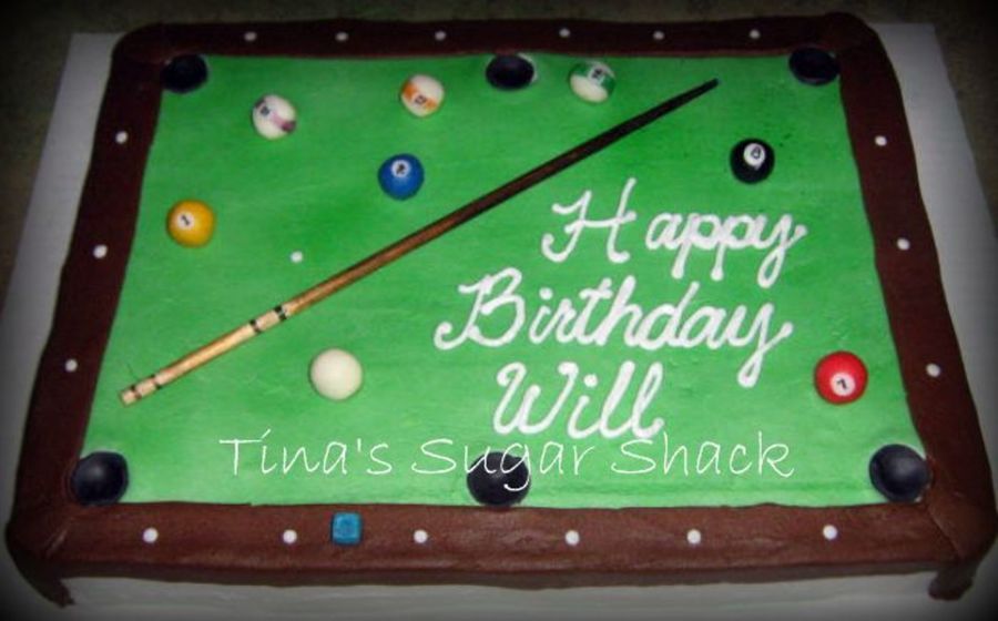 Pool Table Cake - CakeCentral.com