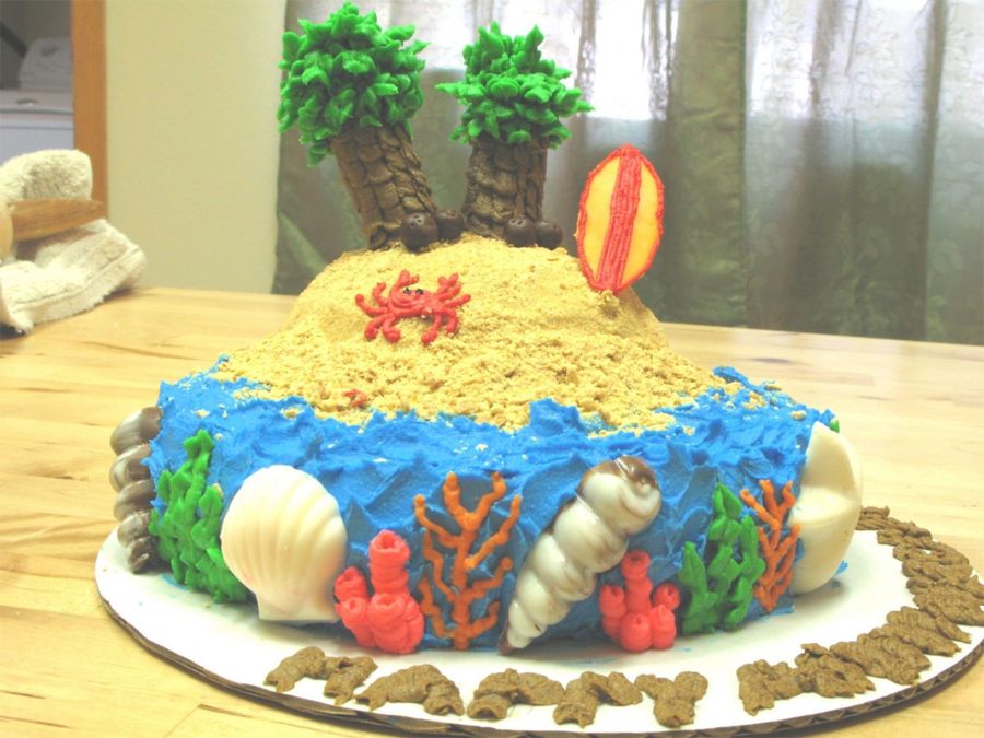 Island Anniversary Cake - CakeCentral.com