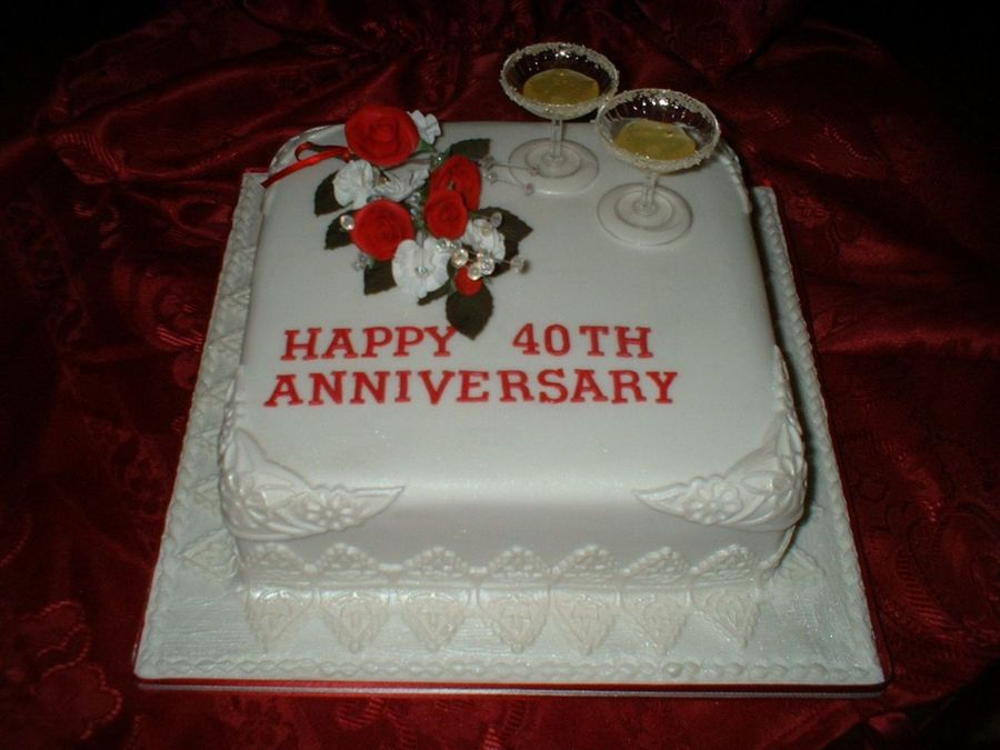 Ruby Wedding Anniversary - CakeCentral.com